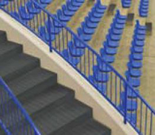 Loxcreen Discus Raised Disc Stair Tread 2 In Drop 12 x 36 ea