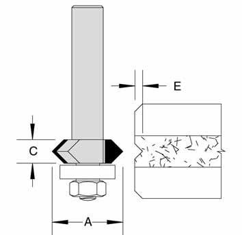 Velepec Solid Surface Edge Face V Groove Bit - Pro Source Center